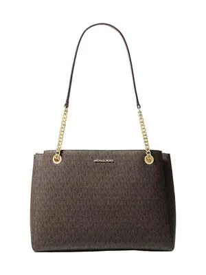Michael Kors Soho Medium Signature Logo Tote Bag - Brown