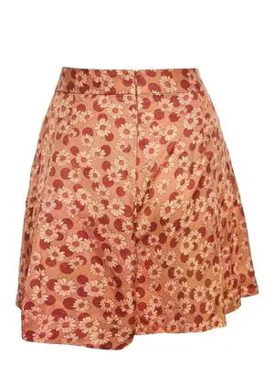 Sandro Floral Polka-dot Skort - Orange
