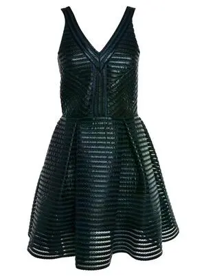 Maje Rosemount Striped Mesh Dress - Blue