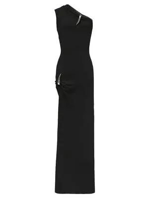 GRACE LING One-shoulder Maxi Dress - Black