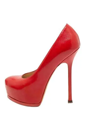 Saint Laurent Tribtoo Platform Pumps - Red