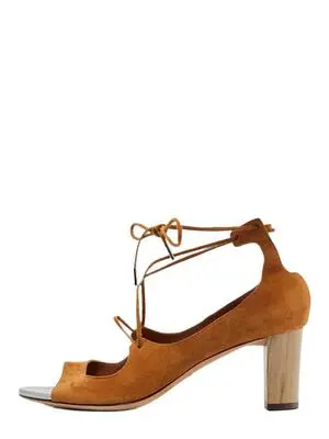 JIMMY CHOO Verie Lace-up Heeled Pumps - Brown