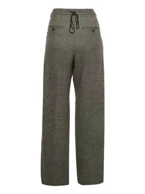 Rochas Textured Wool Blend Trousers - Grey