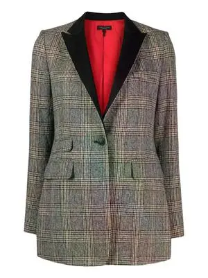 Rag & Bone Plaid Check Single-breasted Blazer - Brown