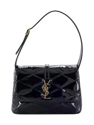 Saint Laurent Le 57 Quilted Patent Shoulder Bag - Black