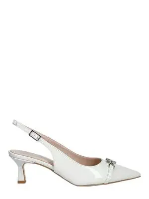 Valentino Garavani Vlogo Slingback Pumps - Silver
