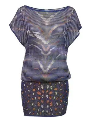 Missoni Patterned Short-sleeve Blouse - Blue