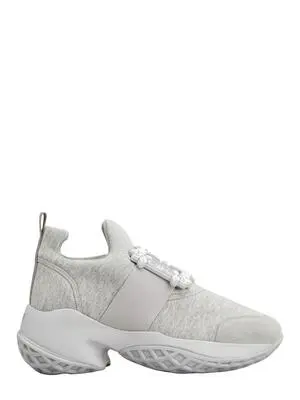 ROGER VIVIER Viv' Run Sneakers With Belle Vivier Buckle - Grey