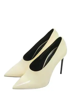 Saint Laurent Anja Pointed-toe Pumps - Neutrals