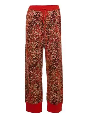 Missoni Speckled Wool Drawstring Trousers - Orange