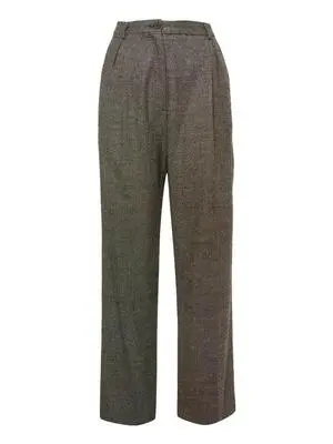 Rochas Textured Wool Blend Trousers - Grey