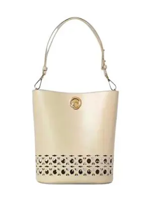 COCCINELLE Coccinelle Nikla Laser-Cut Shoulder Bag Neutrals