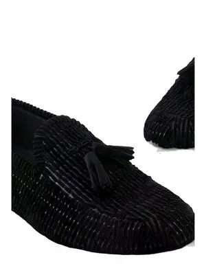 Giorgio Armani Tassel Detail Loafers - Black
