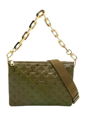 LOUIS VUITTON Coussin Mm Embossed Shoulder Bag - Green