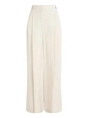 BRUNELLO CUCINELLI Brunello Cucinelli Wide-Leg Linen-Blend Pants With Bead Embellishment