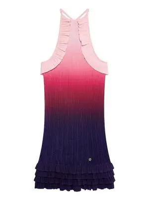 Casablanca Gradient Ruffle Midi Dress - Pink