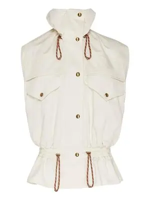 ZIMMERMANN Zimmermann Clash Drill Cotton Drawstring Vest