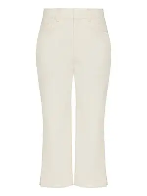 Zimmermann Zimmermann Clash Drill Cotton Capri Pants Ivory