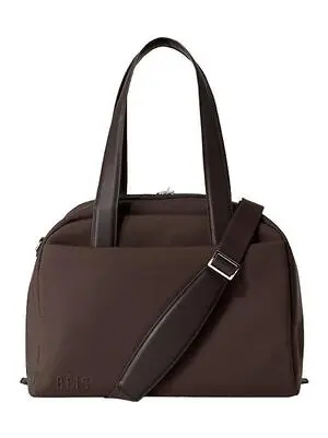 BEIS Béis The Duffle Leather-trim Bag - Espresso