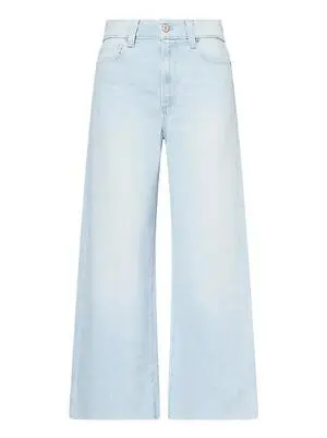 Paige Vanessa Raw-hem Wide-leg Denim Jeans - Motif