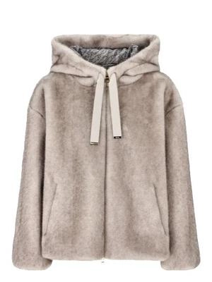 Herno Herno Drawstring Hooded Jacket Nude