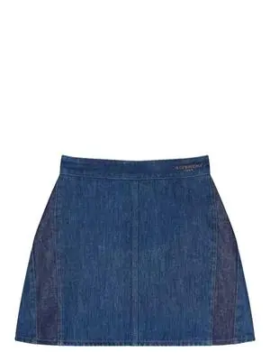 Givenchy Mini Cocoon Skirt In Denim - Medium Blue