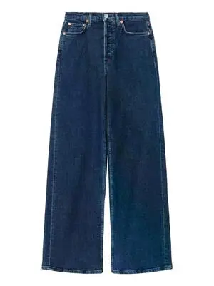 RE/DONE High-rise Wide-leg Jeans - Blue
