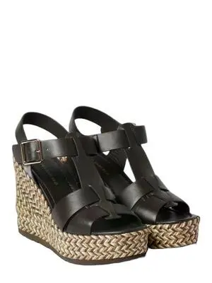 PALOMA BARCELO Olivia Wedge Sandals - Brown