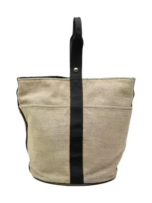Hermès Toile Saxo Gm Bucket Bag - Neutrals