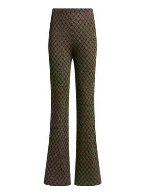 Etro Fit-and-flare Jacquard Trousers - Brown