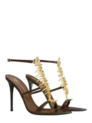 GIUSEPPE ZANOTTI Slim 2.0 105 Leather Sandals - Brown