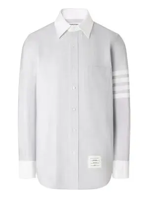 Thom Browne 4-bar Oxford Shirt - Grey