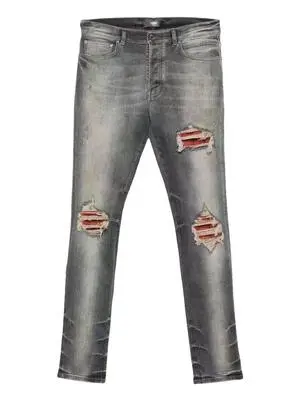 Amiri Flannel Patch Jeans - Grey