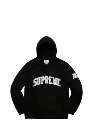 Supreme X Raiders '47 Logo Print Hoodie - Black