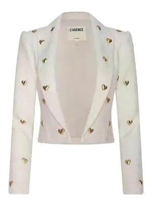 L'Agence Jen Heart-embellished Blazer - Neutrals