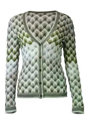 Missoni Geometric Pattern V-neck Cardigan - Grey