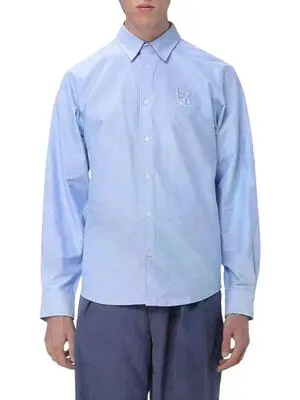 Emporio Armani Eagle Club Cotton Shirt - Blue
