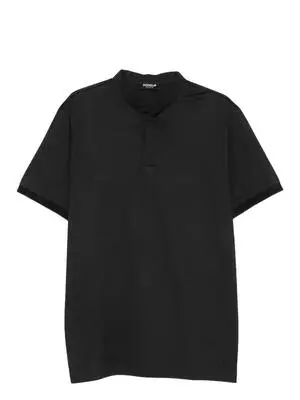 DONDUP Ribbed-cuff Polo Shirt - Black