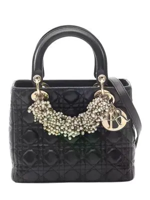 Dior Christian Dior Lady Dior Cannage Tote Bag Black