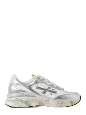 Premiata Moerund Panelled Metallic Sneakers - Silver