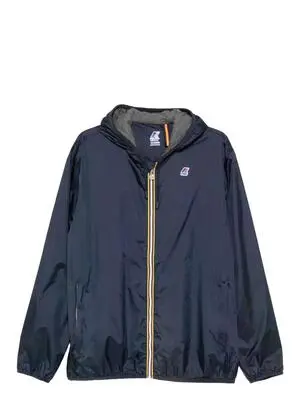 K-WAY Logo Patch Zip-up Jacket - Blue