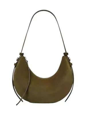 Tory Burch Romy Suede Half Moon Bag - Green
