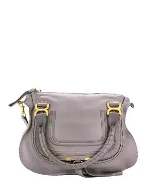Chloé Marcie Leather Medium Satchel - Grey