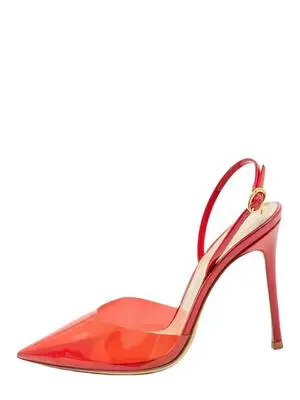 GIANVITO ROSSI Pointed-toe Slingback Pumps - Red
