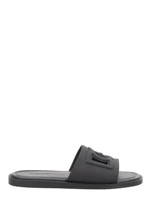 Dolce & Gabbana Rubber Slide Sandals - Black
