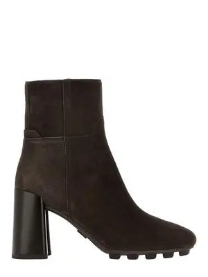 Hogan Ida" Suede Ankle Boots - Brown