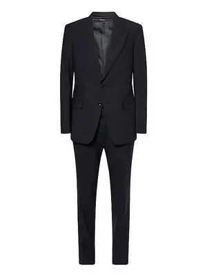 TOM FORD Shelton Single-breasted Wool-blend Suit - Black