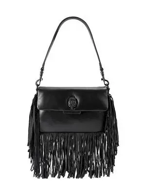 KURT GEIGER Kurt Geiger London Oxford Fringe Small Leather Shoulder Bag
