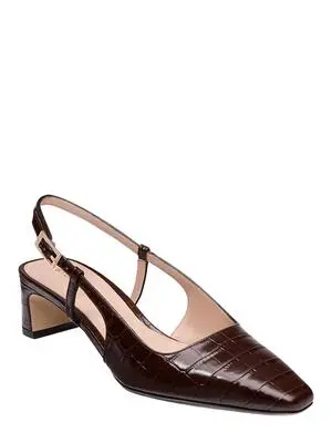 STUART WEITZMAN Baby Babette Slingback Pumps - Walnut