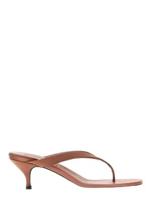 Miu Miu Antiqued Satin Thong Slippers - Pink